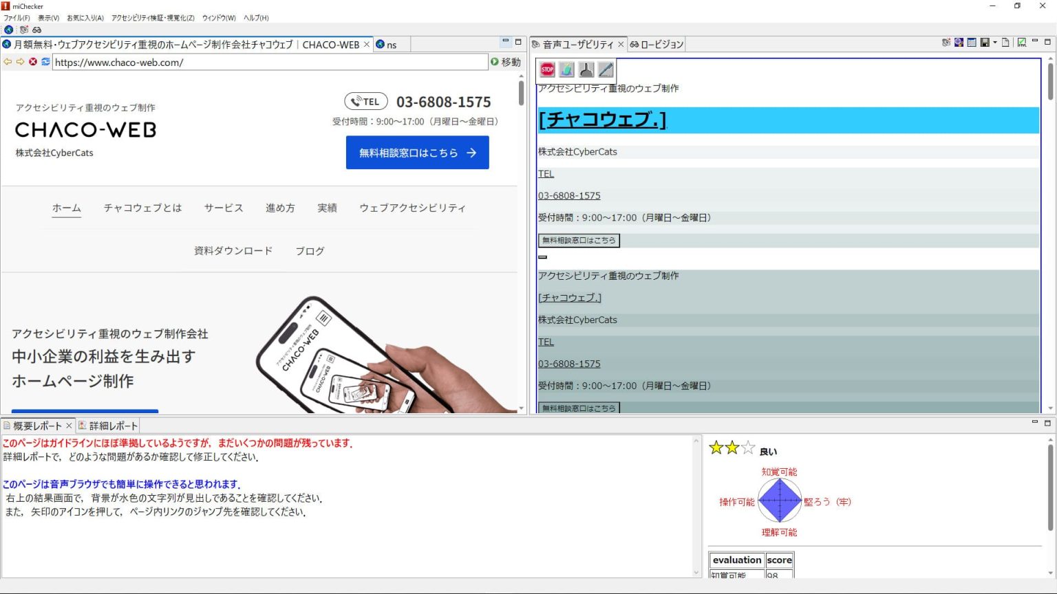 miCheckerの見方と基本的な使い方 – ホームぺージ制作会社 チャコウェブBlog