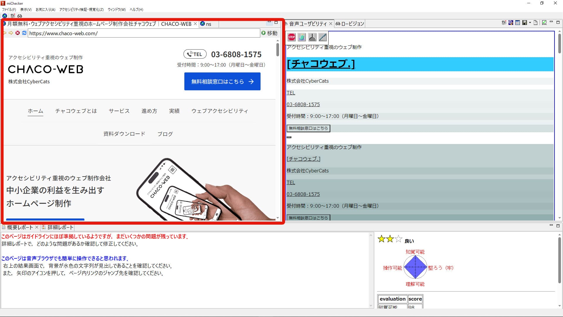 miCheckerの見方と基本的な使い方 – ホームぺージ制作会社 チャコウェブBlog